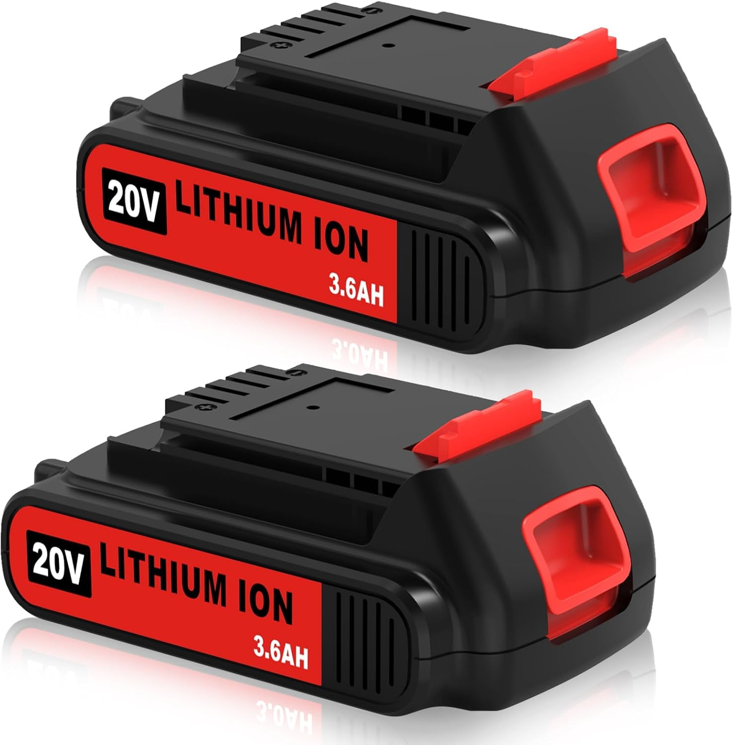 2 Pack 3600mAh Extended Capacity Replacement for Black and Decker 20V ...