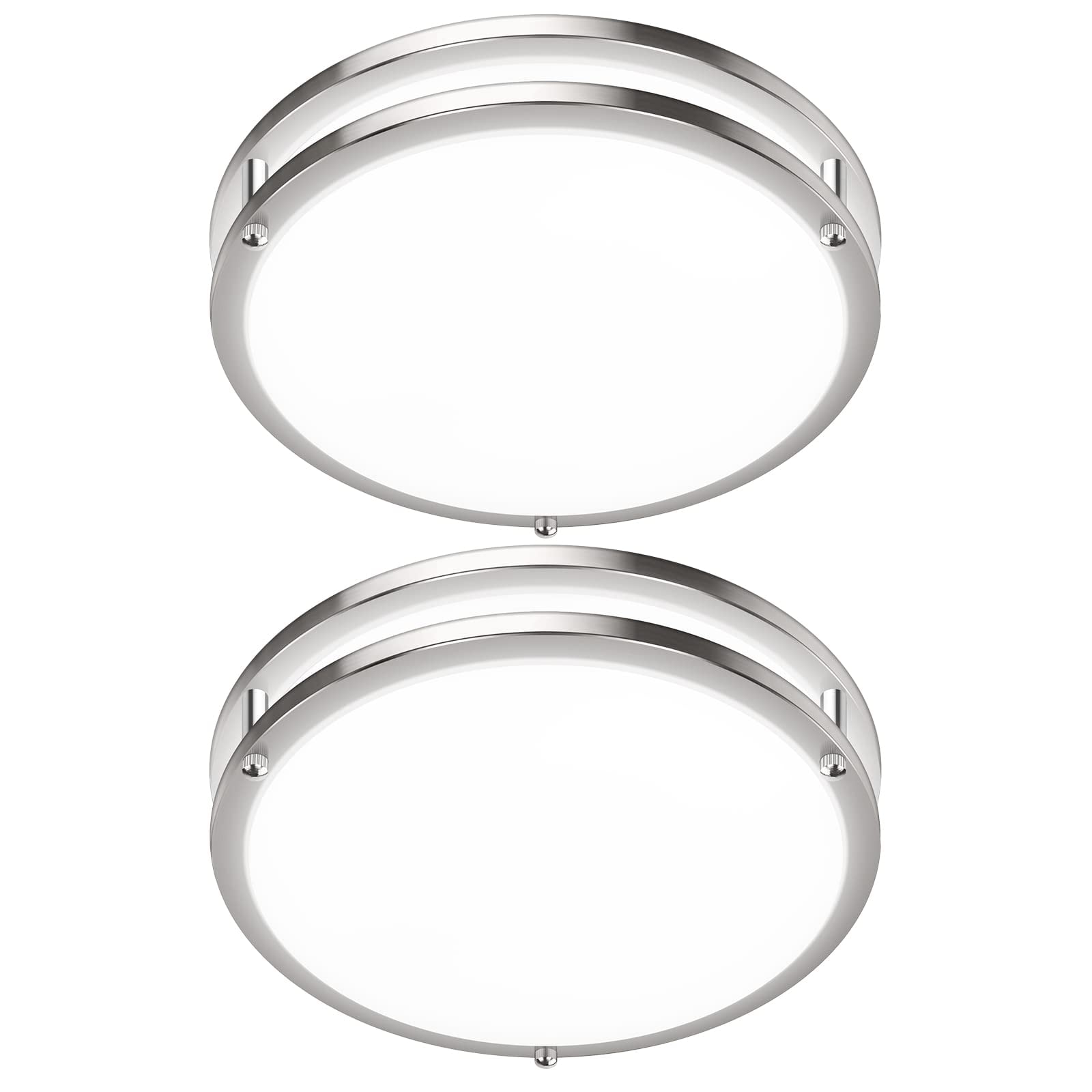 2-Pack 36W LED Ceiling Light Fixture (450W Equiv), Modern Flush Mount ...