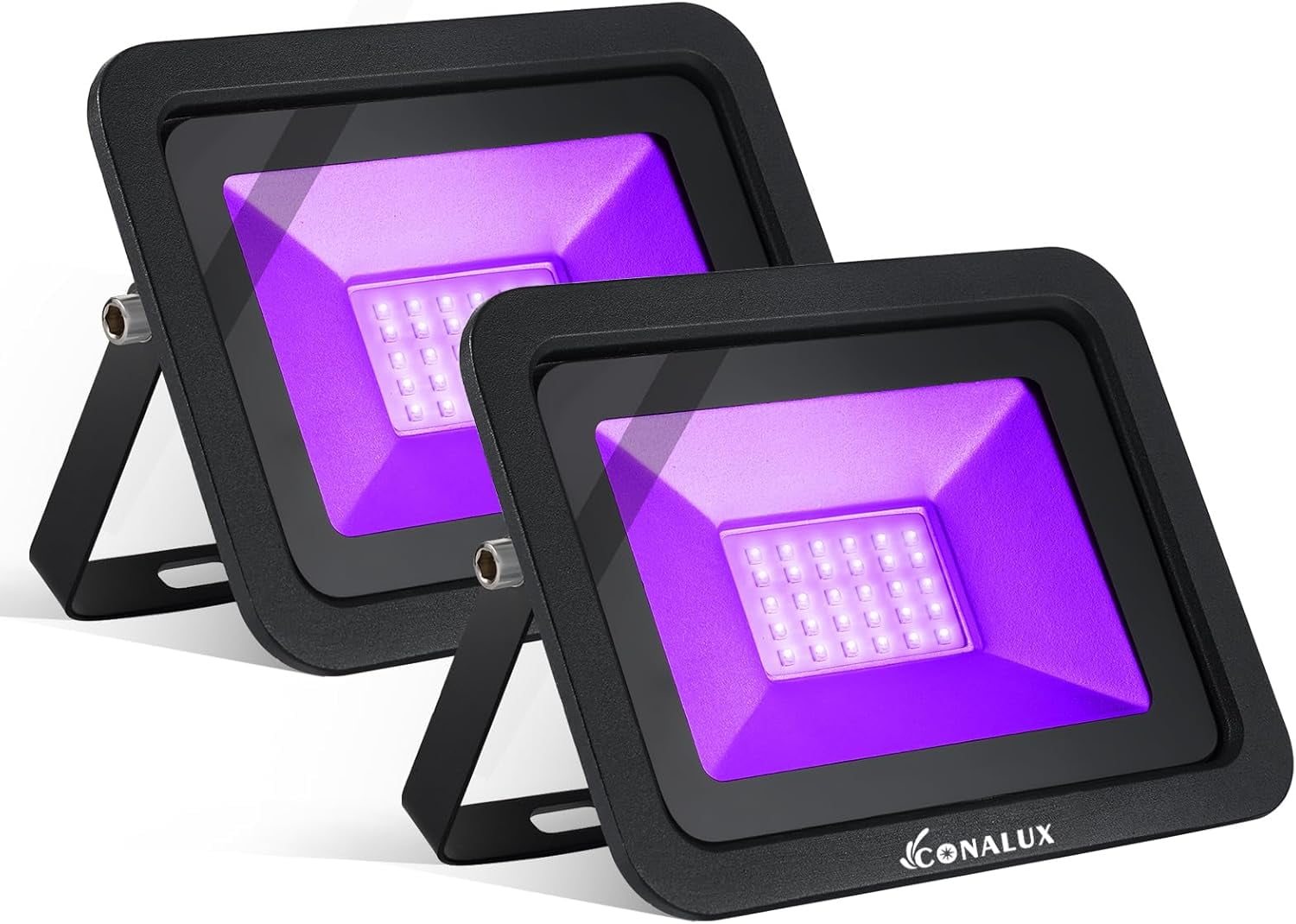 2 Pack 395nm 30W LED Black Light with Plug and Switch, 4.9ft Power Cord ...