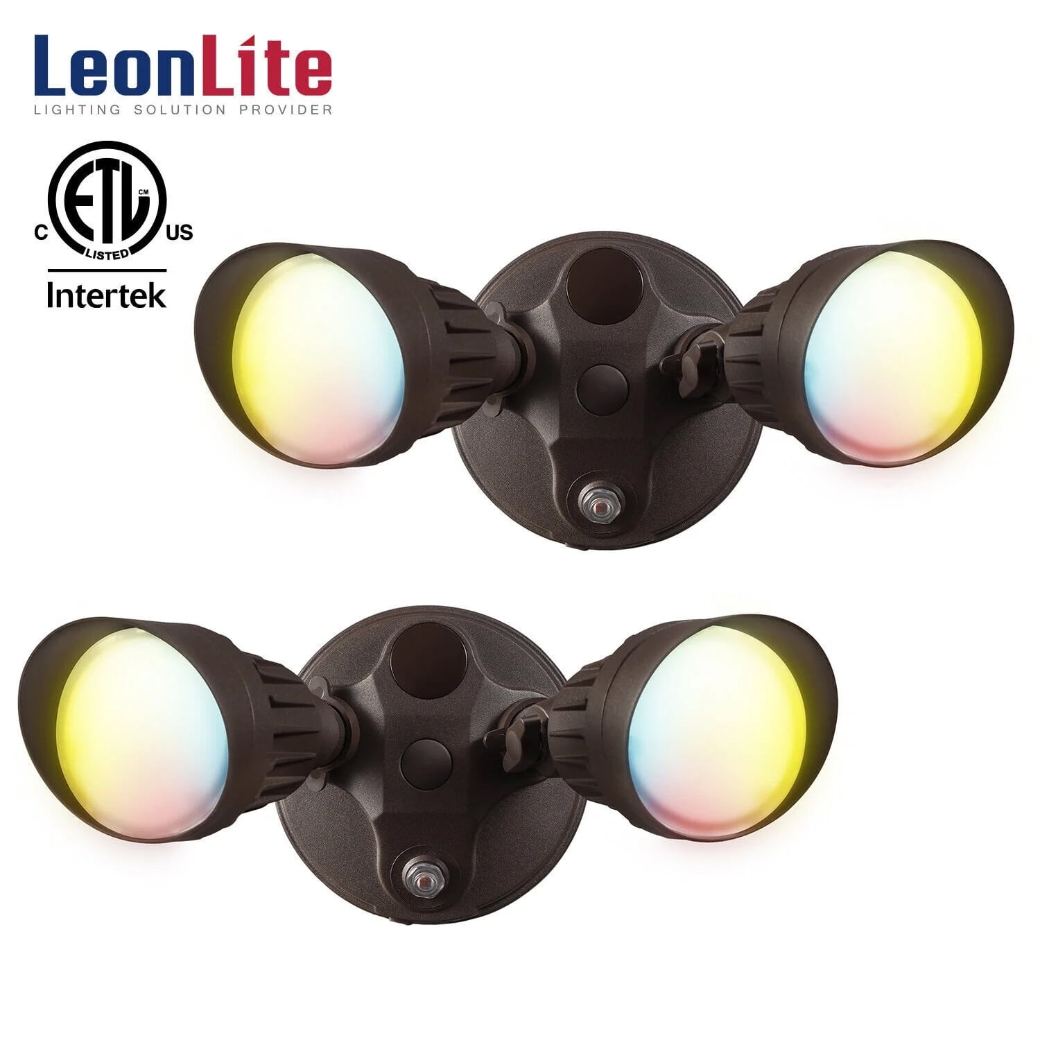 2 Pack 3CCT LED Security Light, Dusk to Dawn LED Flood Light with ...