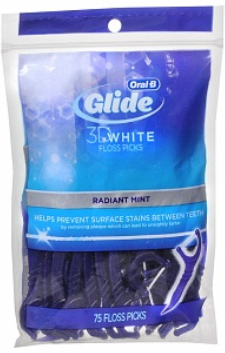 2 Pack - 3D White Floss Picks, Radiant Mint 75 ea - Walmart.com