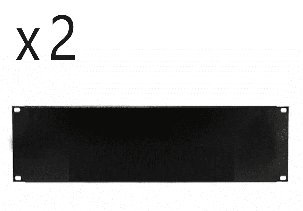 2-Pack 3U Blank Rack Panel, Black 19-Inch Server Rack Mount Filler ...