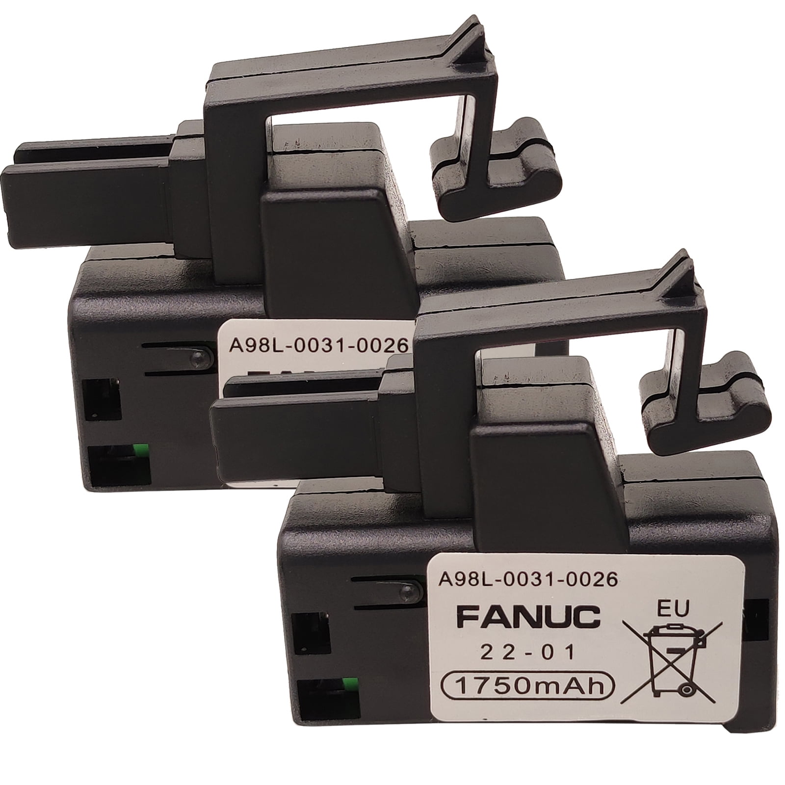(2-Pack) 3V 1750mAh PLC Battery Replacement for FANUC A02B-0309-K102 ...