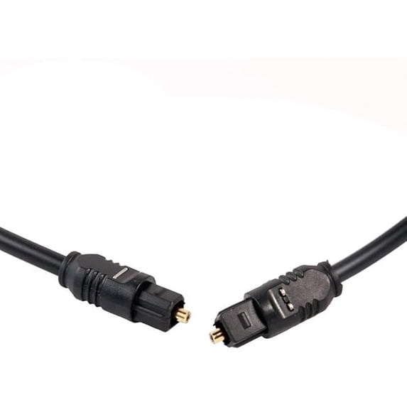 2-Pack 3ft Fiber Optic TOSLink Digital Audio Cable Male to Male ...