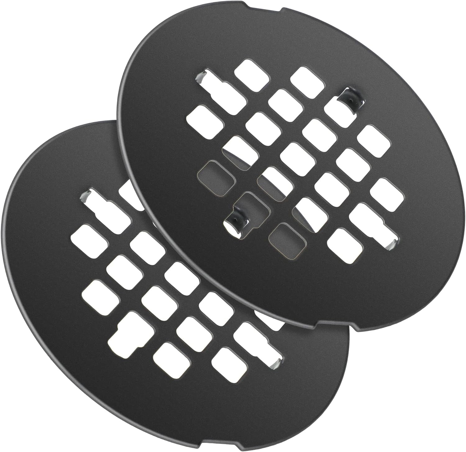 2 Pack 4-1/4 Snap in Shower Drain Cover, Round Shower Strainer Drain ...