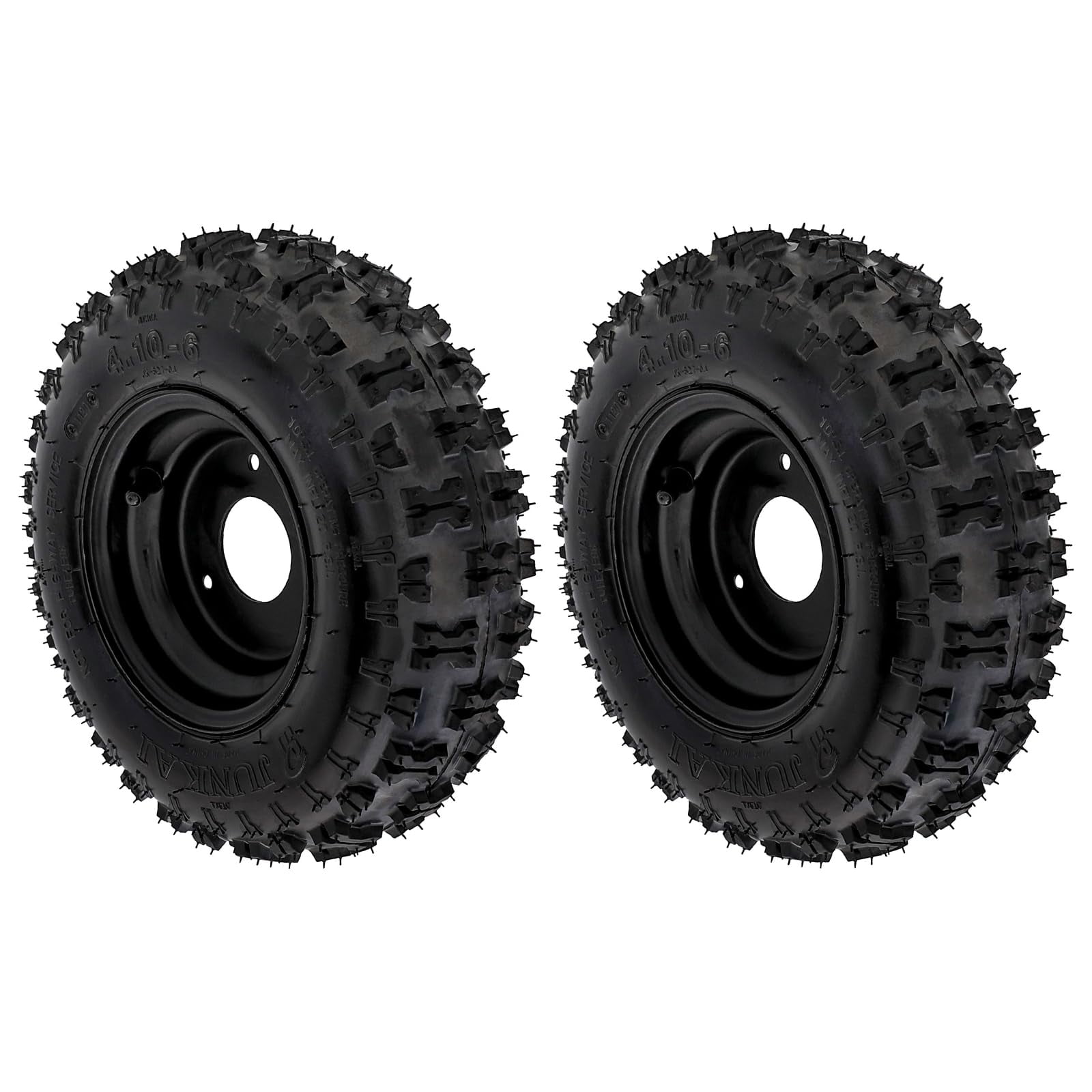 2 Pack 4.10-6 Tires and Wheels Rims 6" Go Kart Wheel 4.10x6 410-6 ...