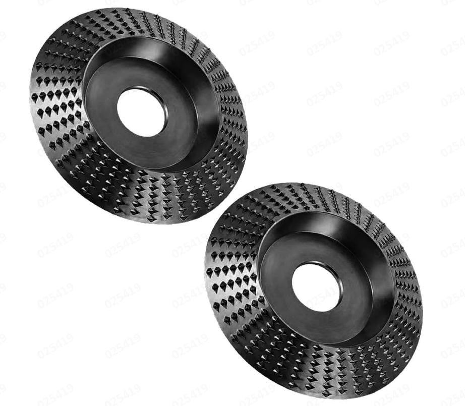 2 Pack 4-15/16" Angle Grinder Wood Carving Disc, Beveled Edge Tungsten ...