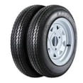 2 Pack 4.80-12 4.80x12 480-12 4.80-12 Trailer Tires with 12'' Rims, 4 ...