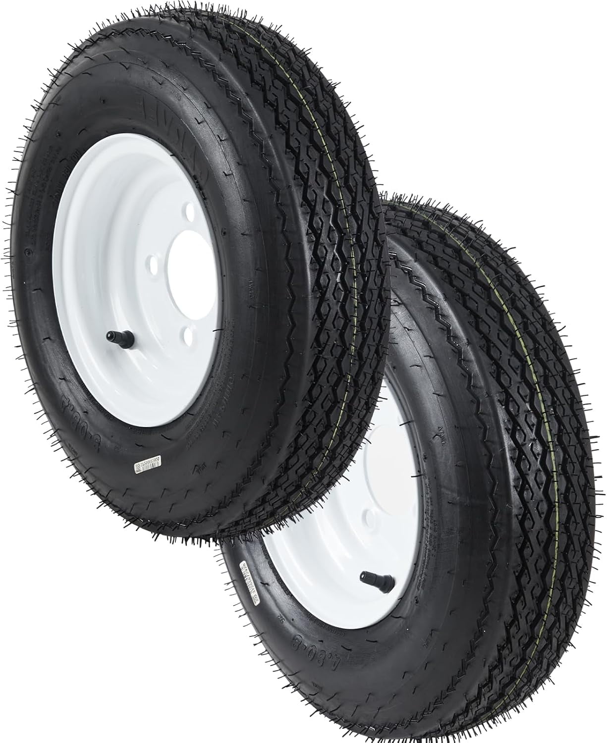 2 Pack 4.80-12 6PR 4 holes With white wheel PCD:101.6*4 Center hole: 70 ...