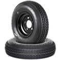 2-Pack 4.80-8 Trailer Tires with 8" Rims, 5 Lug on 4.5" Bolt Pattern ...