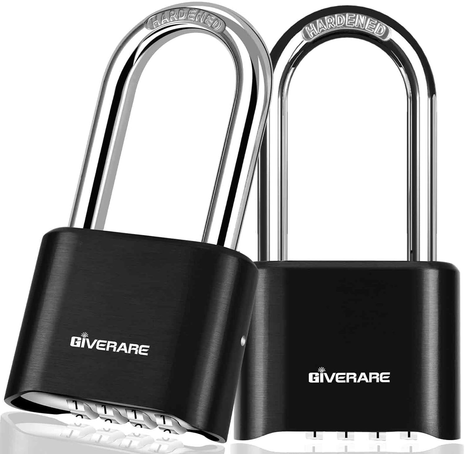 2 Pack 4-Digit Combination Lock, Heavy Duty Padlock Metal, Outdoor ...