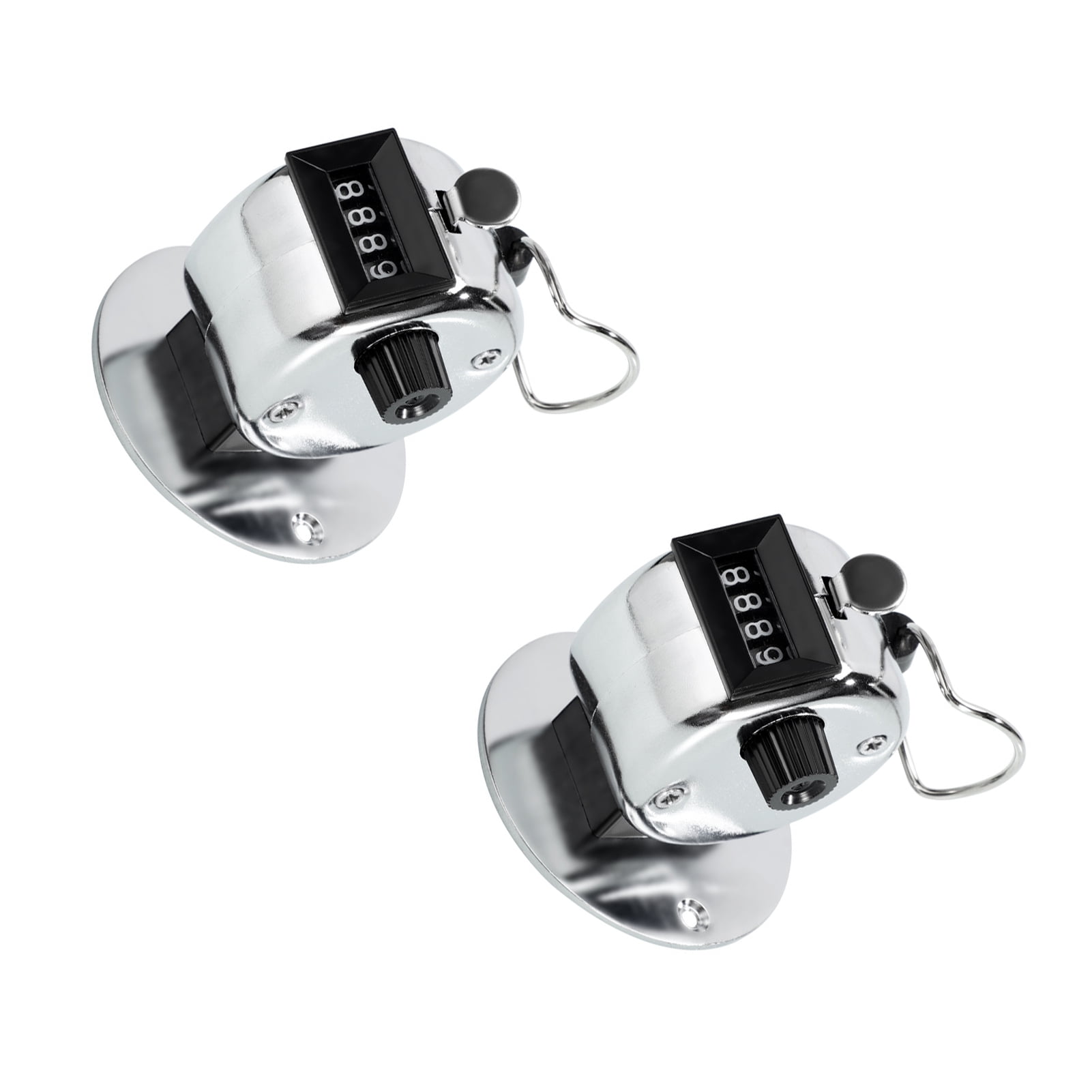 2-Piece Metal Handheld Tally Counter 4-Digit Mechanical Clicker for ...