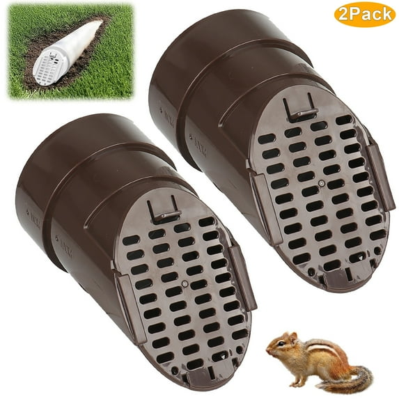 2 Pack 4" Gutter Downspout Extensions, Rain Diverter, Drainage Grate Yard Drain, Drain Emitter ...