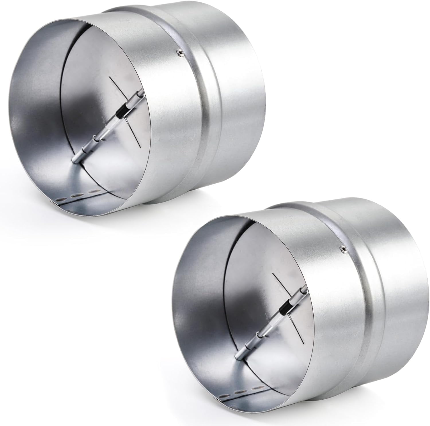 2 Pack 4 Inch Backdraft Damper, One-Way Airflow Duct Damper, Draft ...