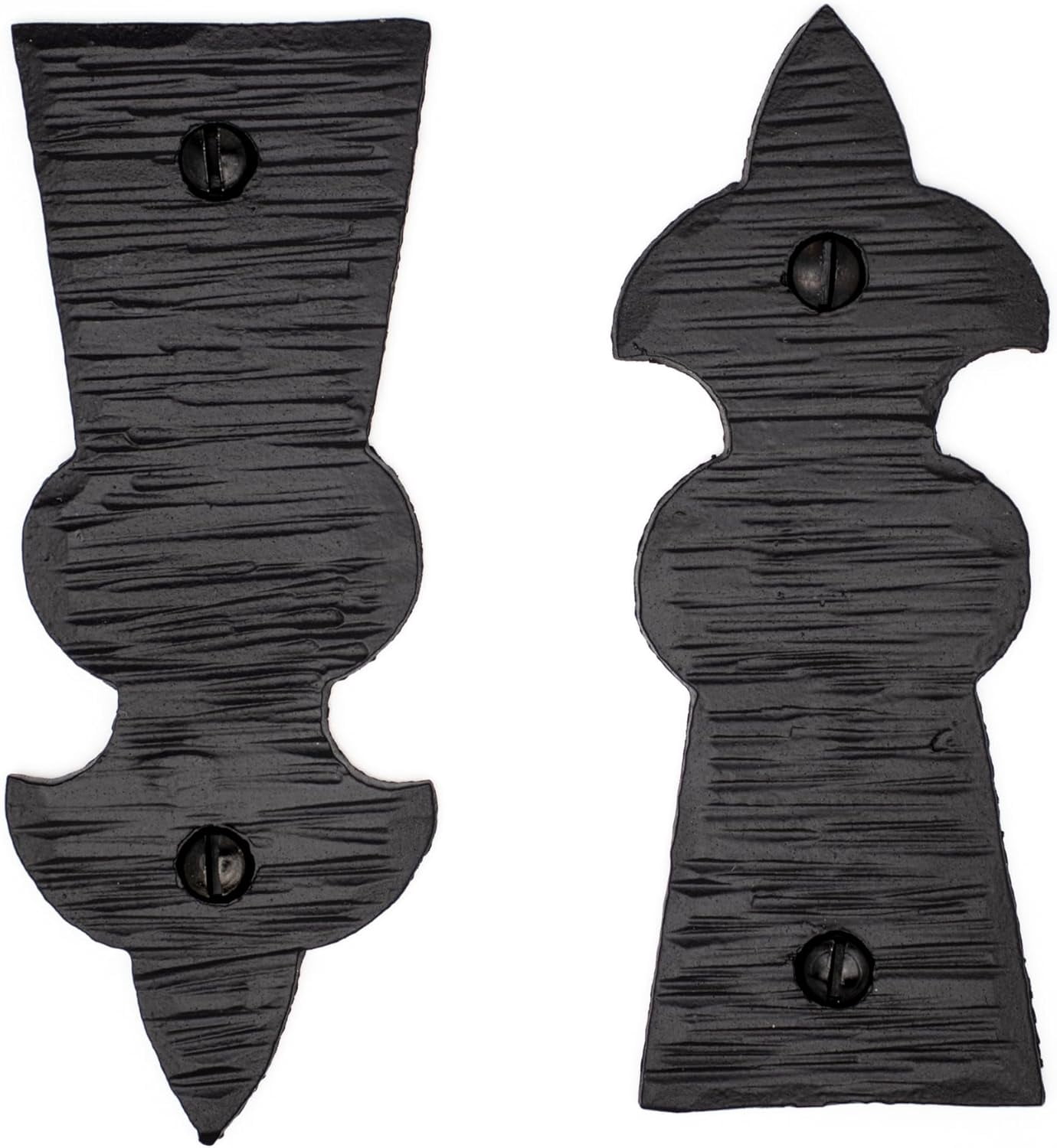 2 Pack 4 Inch Black Faux Strap Hinges - Decorative Dummy Faux Doors ...