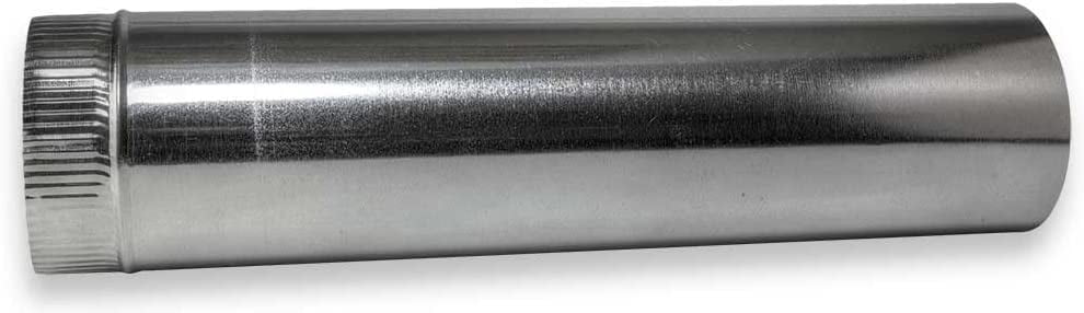 2 Pack 4" Round 24" Long Duct Pipe | Snap Lock Pipe 30g Gauge ...