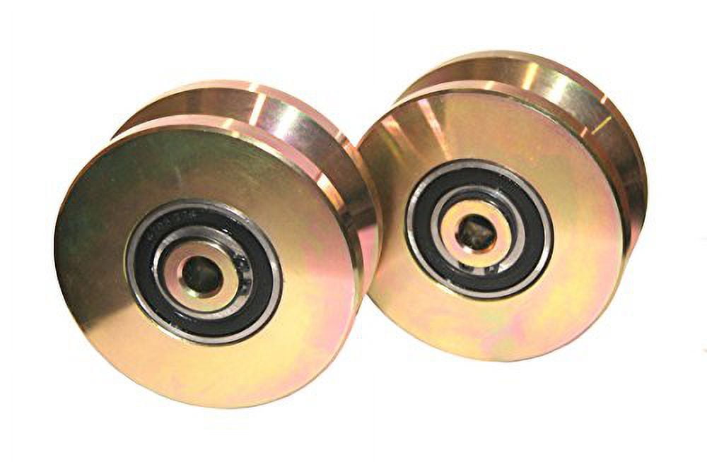 2 Pack-4" V Groove Wheel Double Bearing Sliding Gate 3000 Lbs Roller ...