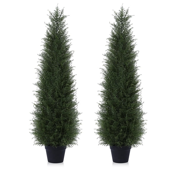 DR.Planzen 2 Pack 18'' Artificial Boxwood Topiary Ball Set, UV ...