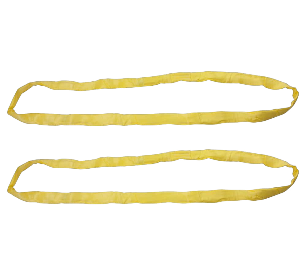 2 Pack 4 ft Yellow Polyester Endless Round Sling 8400 LBS Vertical ...