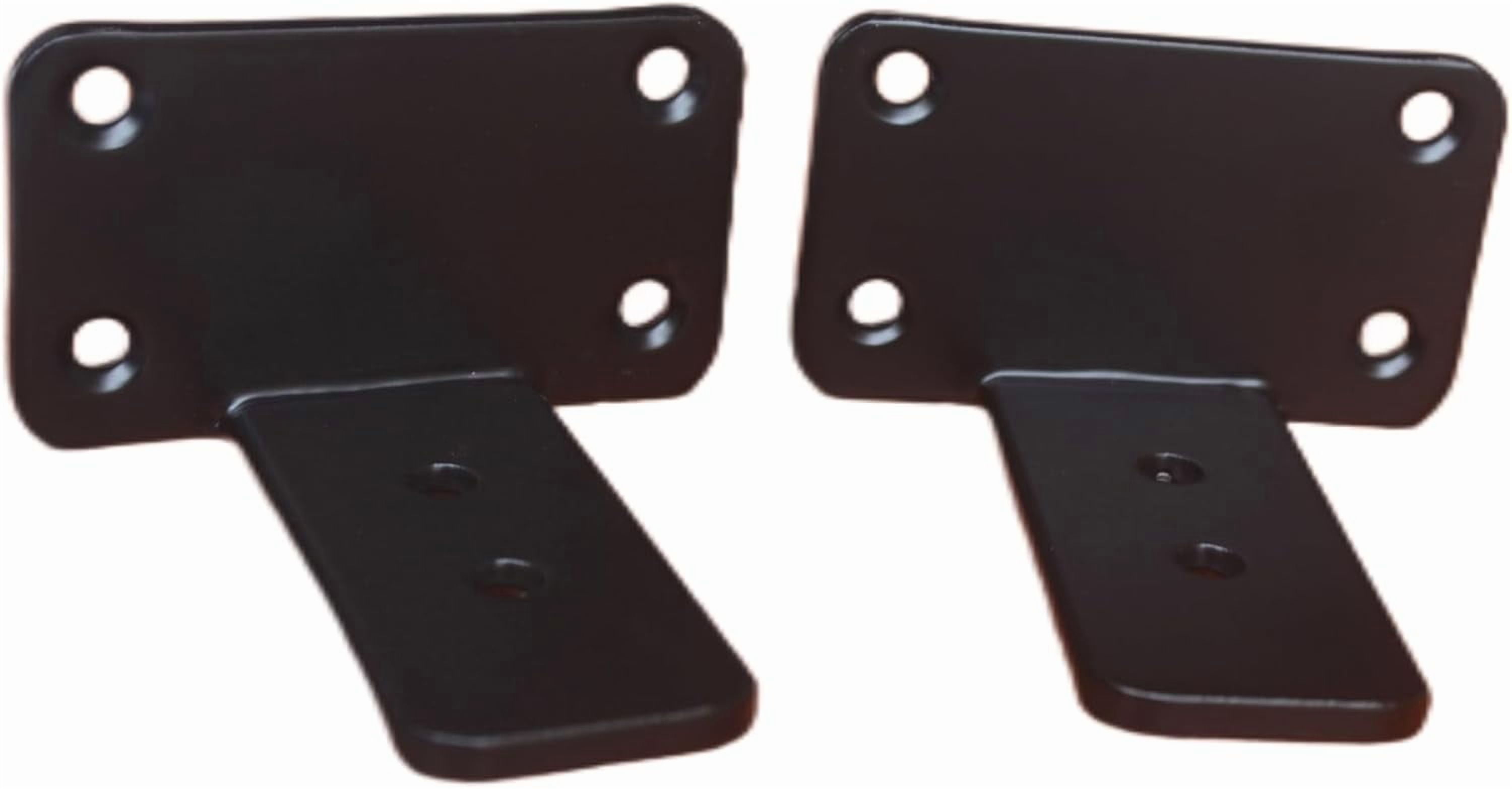 2 Pack - 4 inch Black Hidden L Shelf Bracket (1/5 Inch Thicked) Iron ...