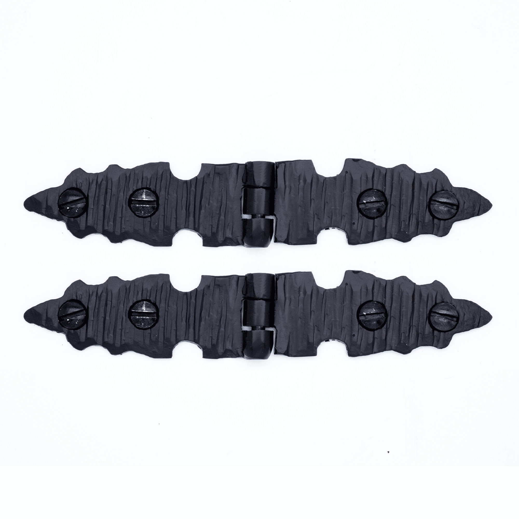 2 Pack 4 inch Decorative Hinges Black Wrought Iron Hinges Decorative ...