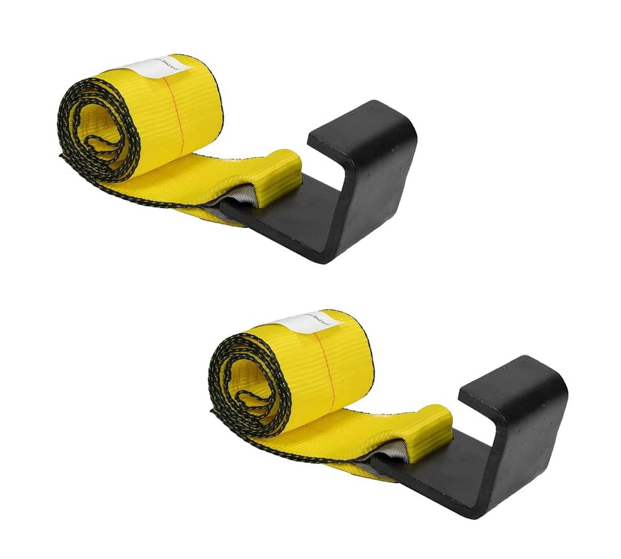 (2 Pack) 4" x 5' Roll off Container Winch Strap w/ Flat Hook - Walmart.com