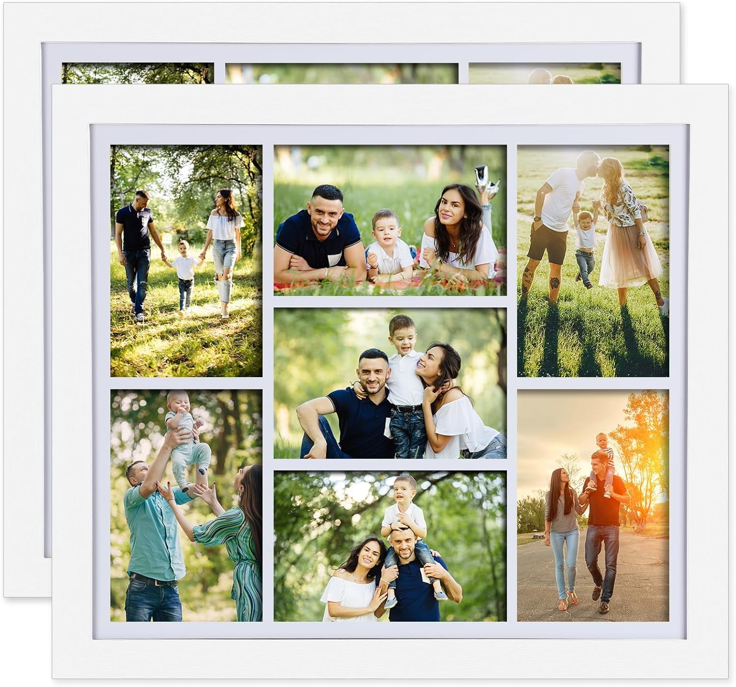 2 Pack 4 x 6 Picture Frame Collage Picture Frame with 7 Openings Multi ...