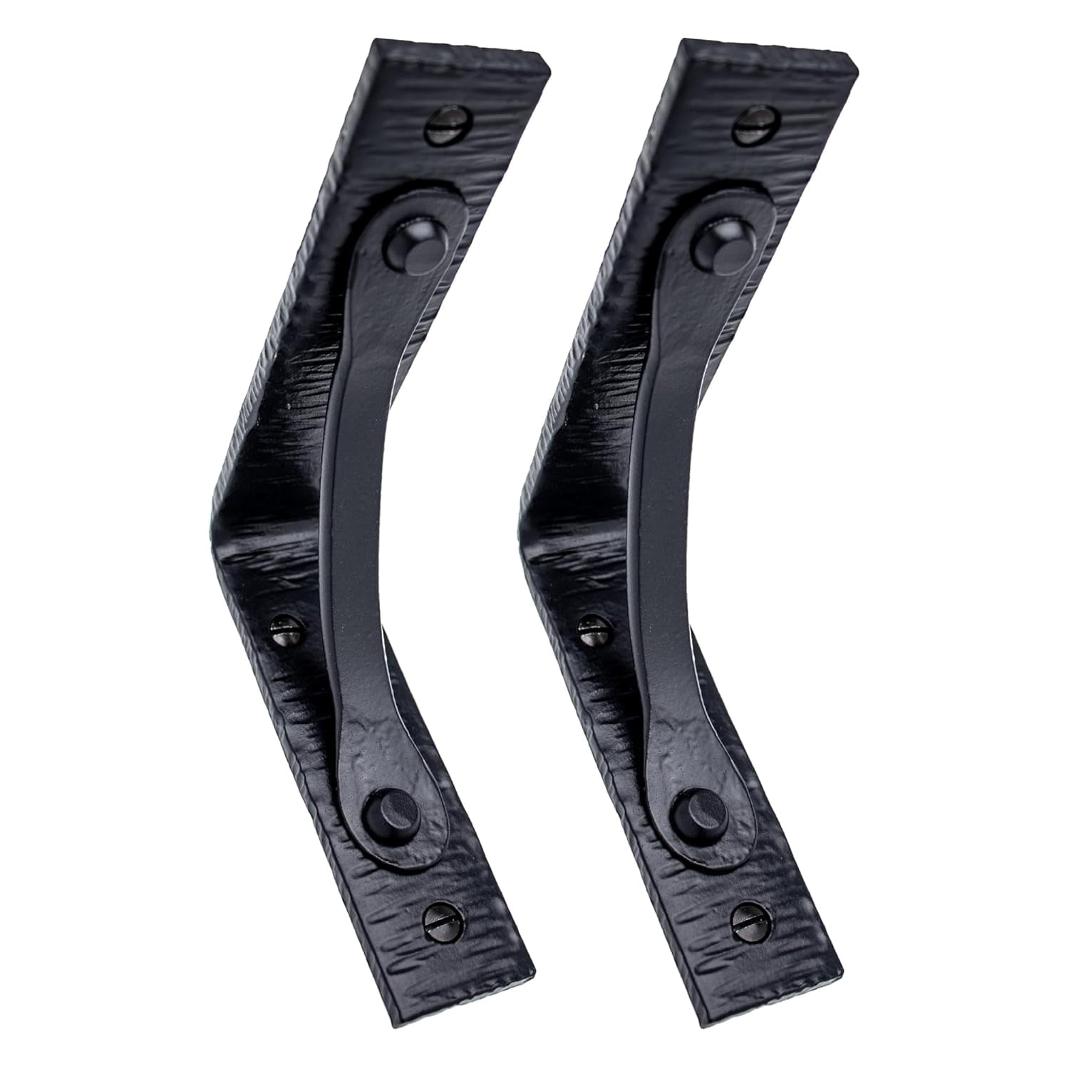 2 Pack 4"x5" Small Black Metal Wall Shelf Brackets - Hand Forged ...