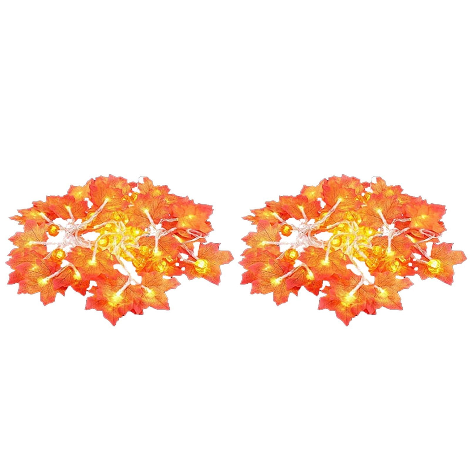 2-Pack 40 LED 13-Foot Battery-Operated Fall Garland Lights for Indoor ...