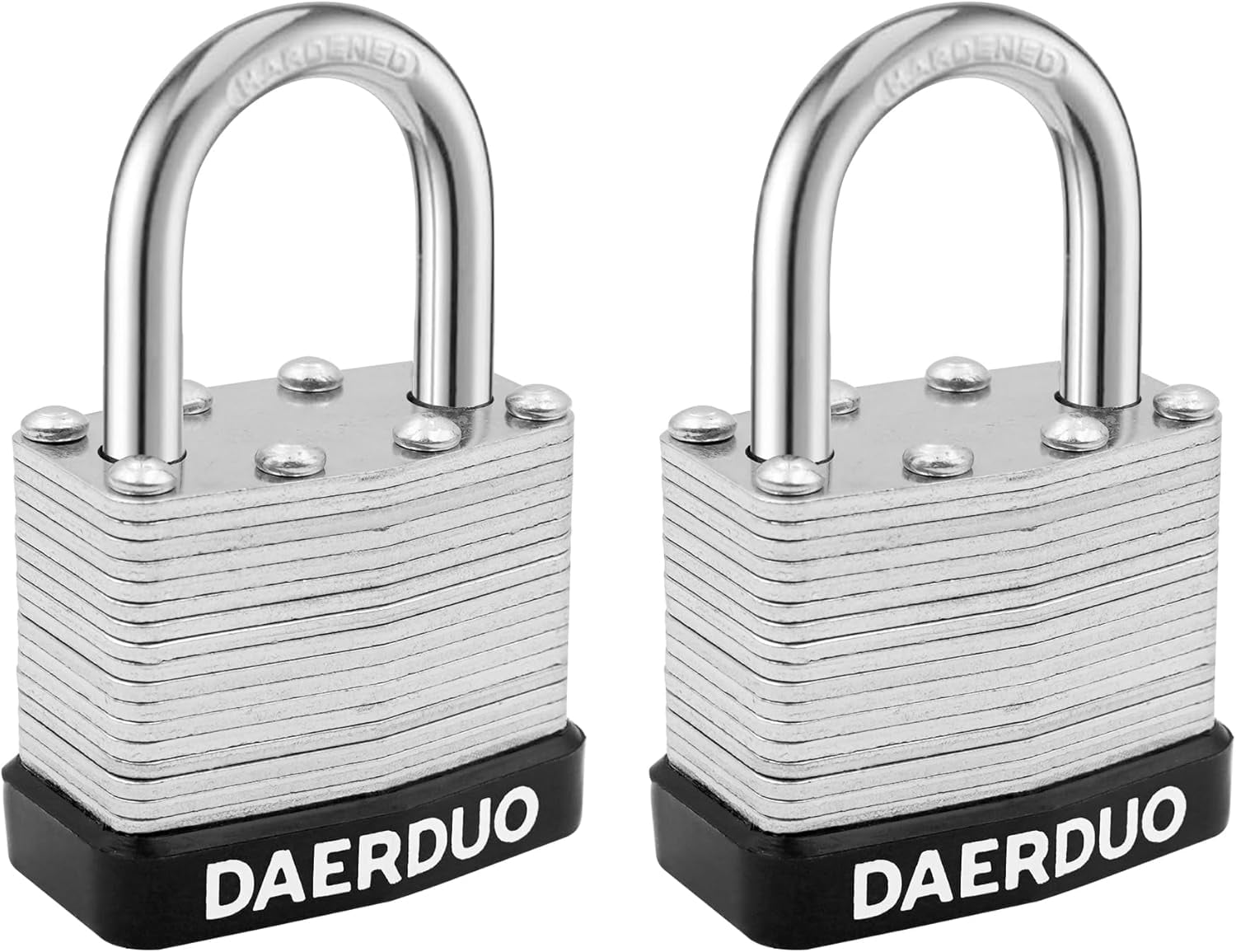 2 Pack 40 mm (1-9/16") Keyed Alike Laminated Padlocks with 4 Keys ...