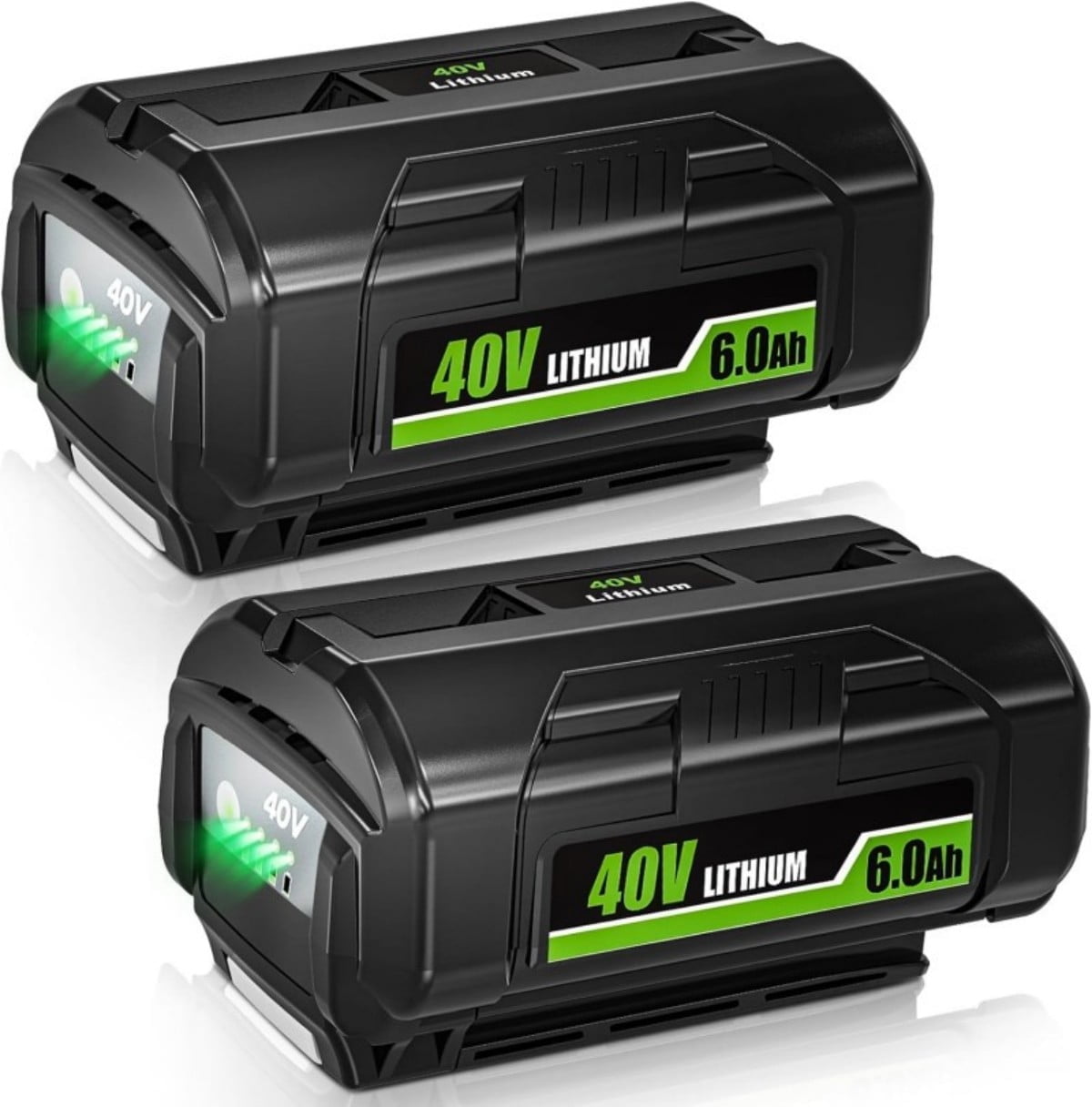2 Pack 40V Battery Replacement For Ryobi 40 Volt 6.0Ah Lithium OP4050 ...