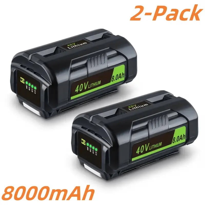 2 Pack 40V Battery Replacement for Ryobi 40 Volt 8.0Ah Lithium OP4050 ...