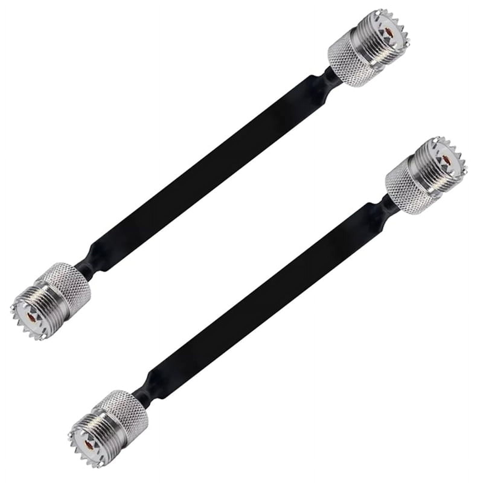 2 Pack 40cm RF Coaxial Cable Window/Door Pass Through Flat Cable, SO239 ...