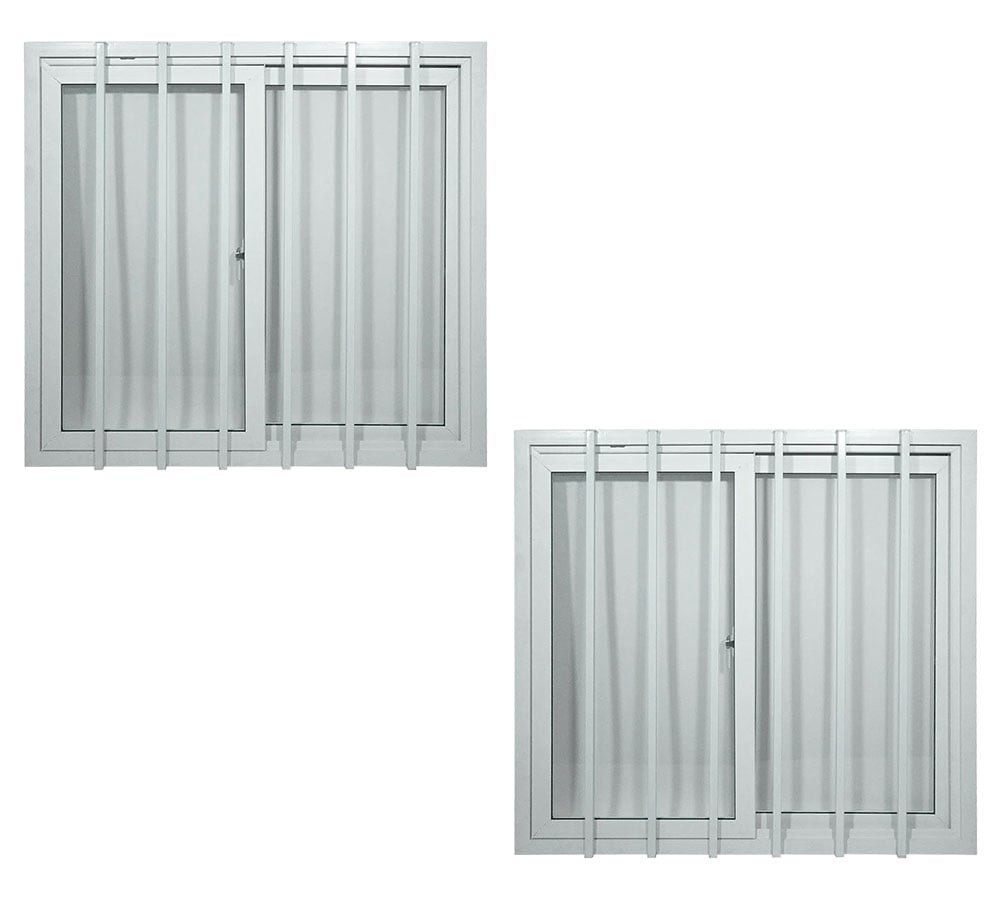 (2 Pack) 44" x 44" Shipping Container Window with Security Bars - PVC ...
