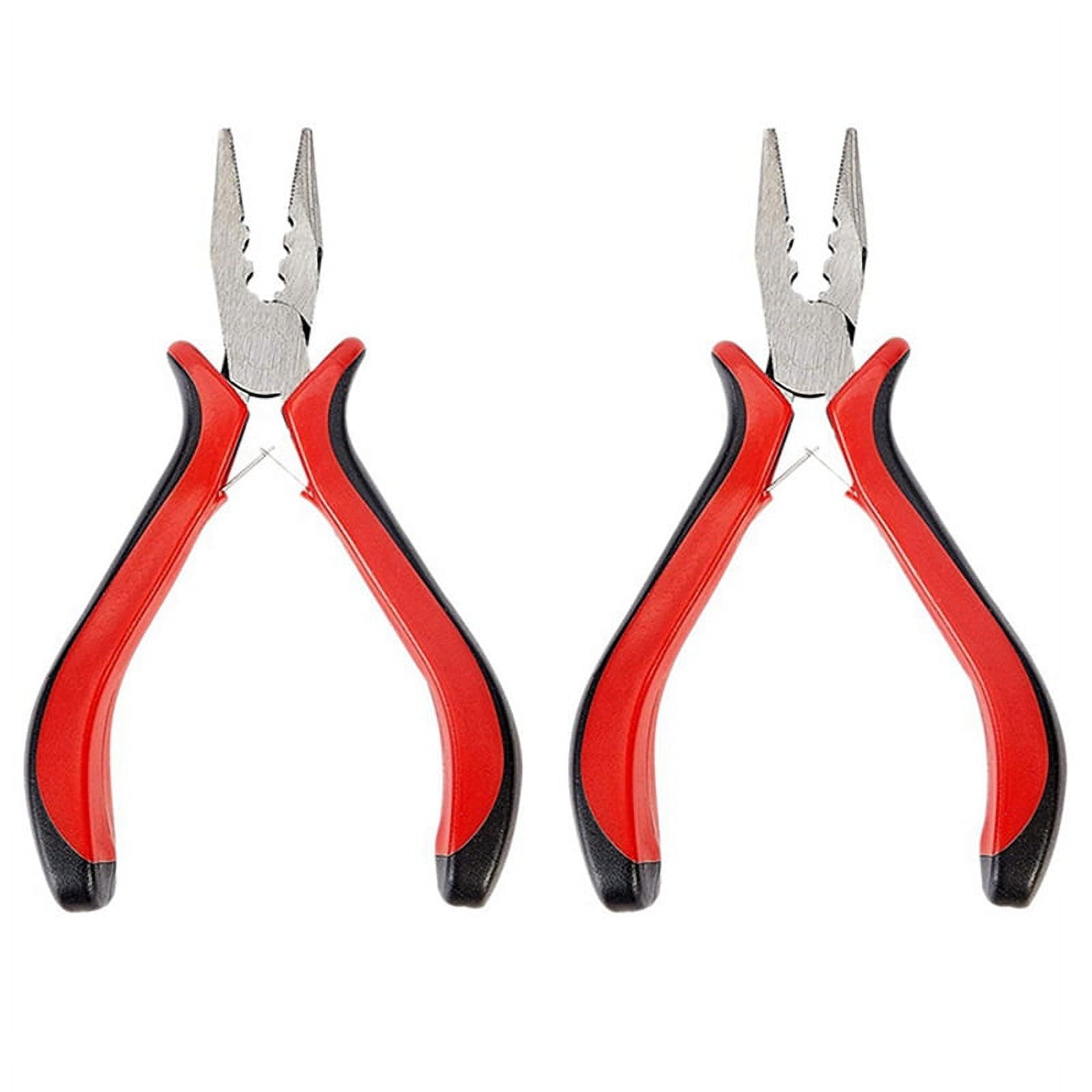 2 Pack Crimp Bead Tool, Steel Crimping Press Pliers, Red Handles ...