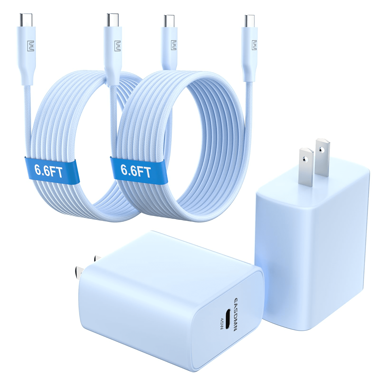 2 Pack 45W PPS Super Fast Charger for Samsung, 2-Pack 6.6FT 100W 5A USB ...