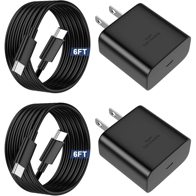 [2-Pack] 45W Super Fast Charger for Samsung S25 Ultra/S24 - USB C PPS ...