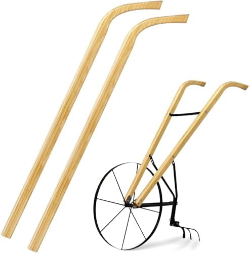 2 Pack 48" Wooden Wheelbarrow Handles, Replacement Plow Handle for Low ...