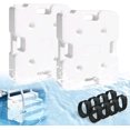 2 Pack 48lbs Heavy Duty Pool Ladder Weights, HDPE Waterproof Swimming ...