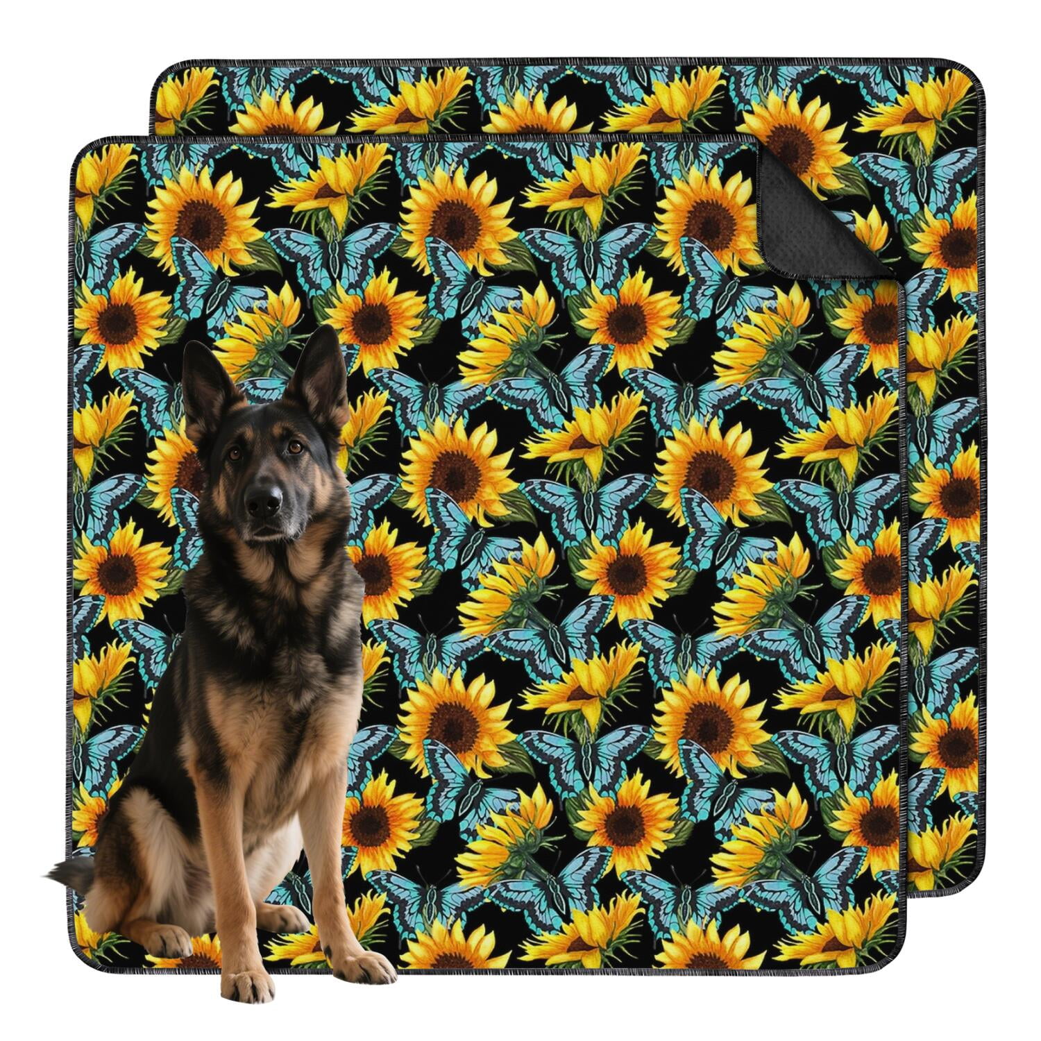 2-Pack 48x48 Inch Washable Puppy Pad, Heavy Duty Reusable Dog Potty Mat ...