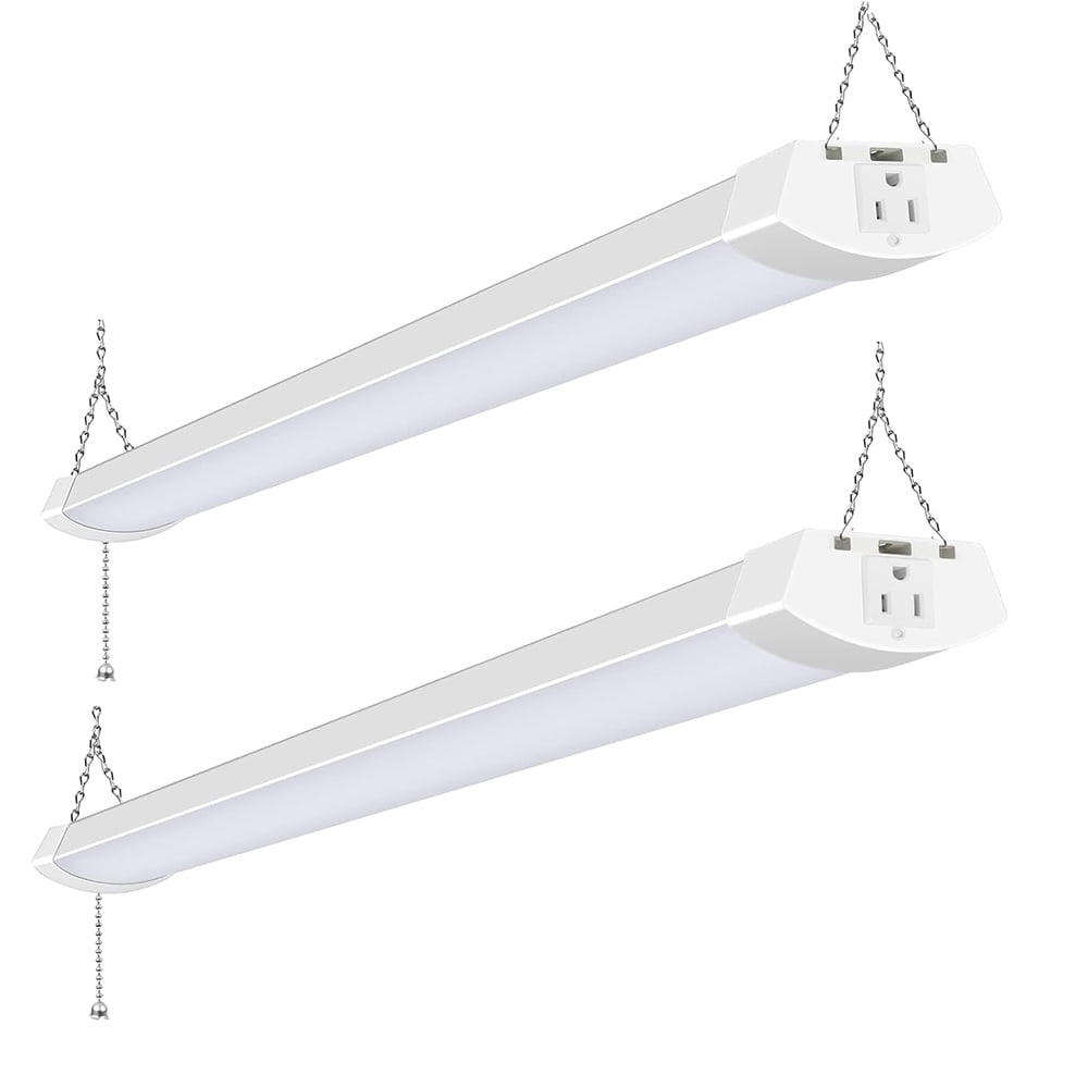 2 Pack 4FT 120W LED Shop Light Linkable, 5000K Utility Shop Lights with ...