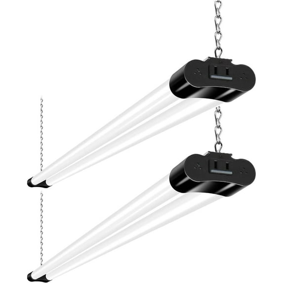 2 Pack 4FT Linkable LED Shop Light for Garage, 4400lm, 4FT 42W, 5000K ...
