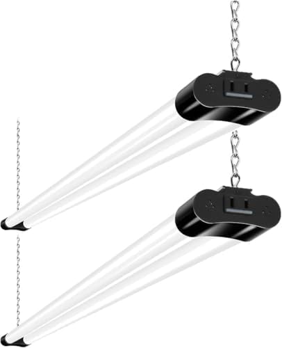 2 Pack 4FT Linkable LED Shop Light for Garage, 4400lm, 4FT 42W, 5000K ...