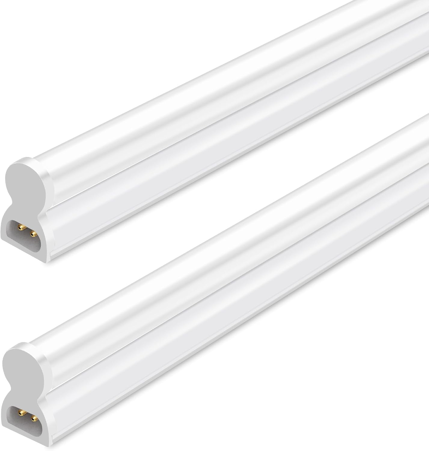 2 Pack 4FT T5 Integrated Single Fixture LED Shop Light, 22W, 2200lm ...