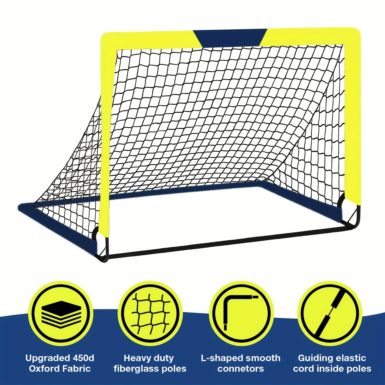 2 Pack 4FT x 3FT Soccer Goal Net Set, Portable Soccer Goals with ...