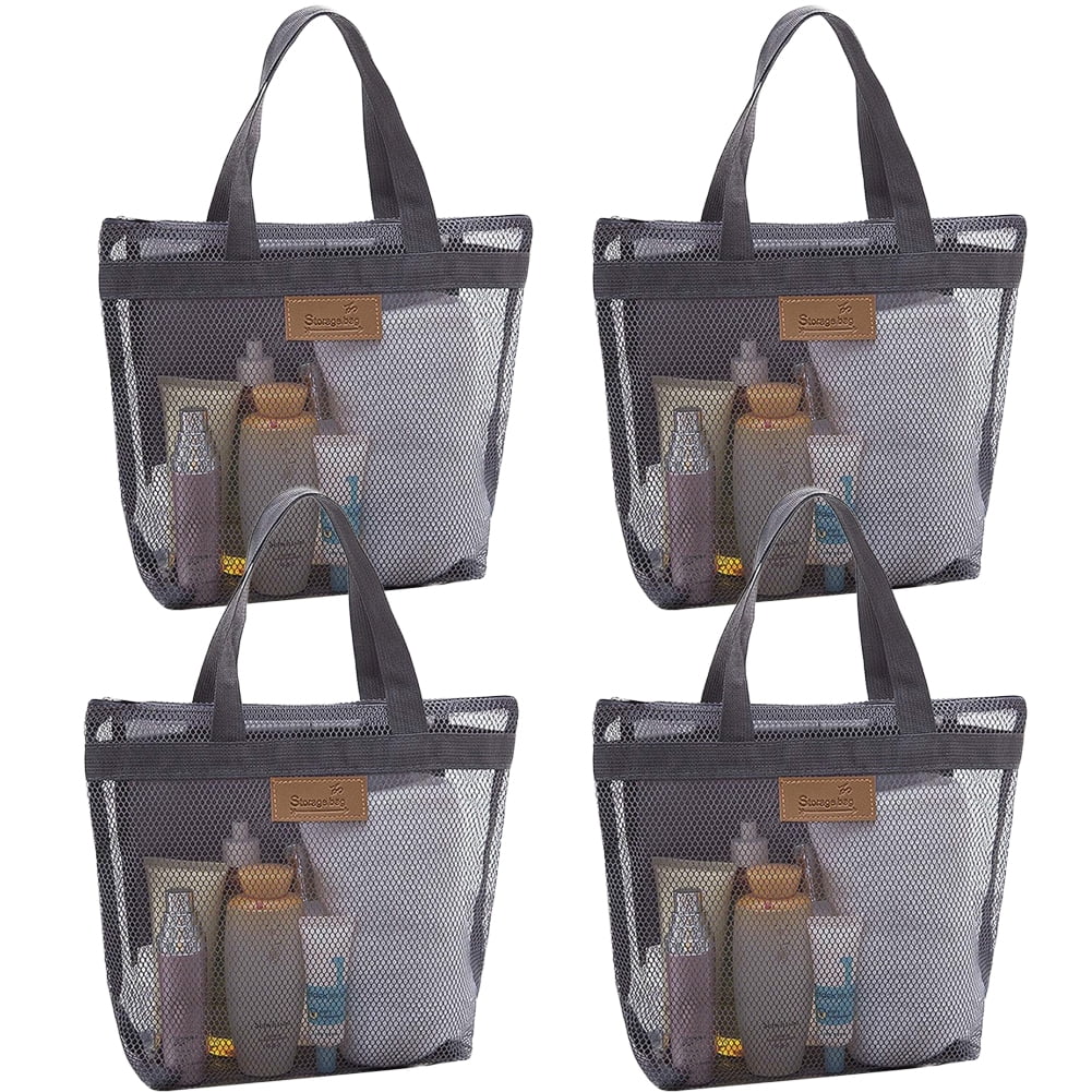 2 Pack/ 4Pack Mesh Shower Bag, Quick Dry Tote Bag Portable Lightweight ...