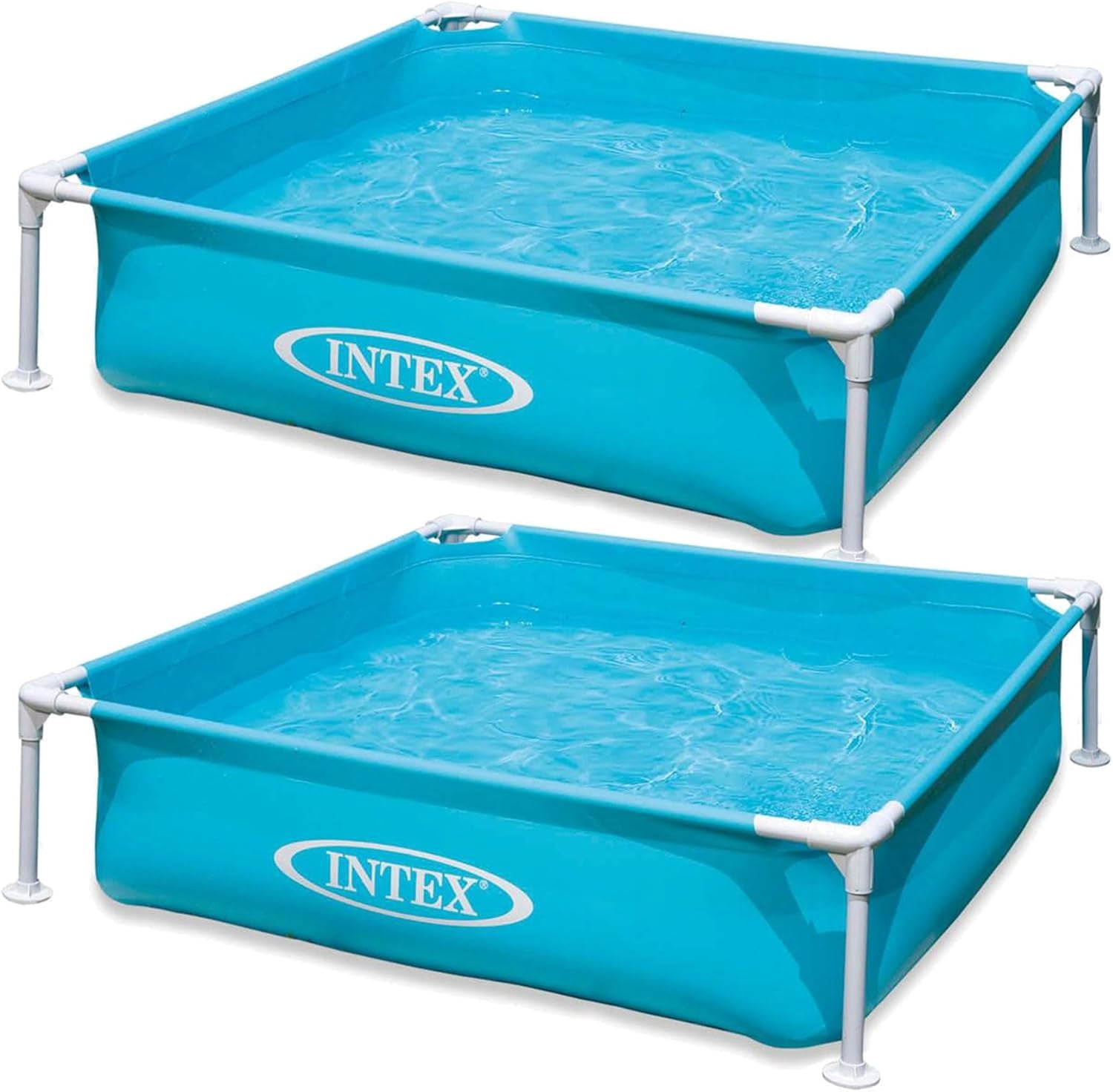 2 Pack 4ft x 12in Mini Frame Kiddie Beginner Swimming Pool, Ages 3 and ...