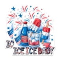 (2 Pack) 4th of July Stickers - Patriotic America Ice Baby - Summer ...