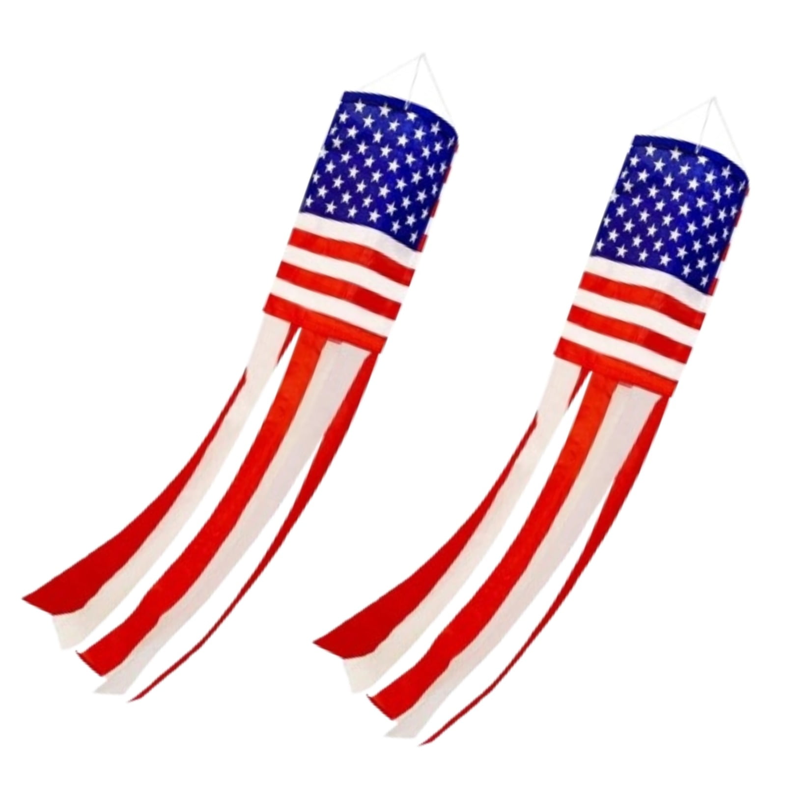 2 Pack 4th of July Windsock American Flag Wind Socks Outdoor Heavy Duty ...