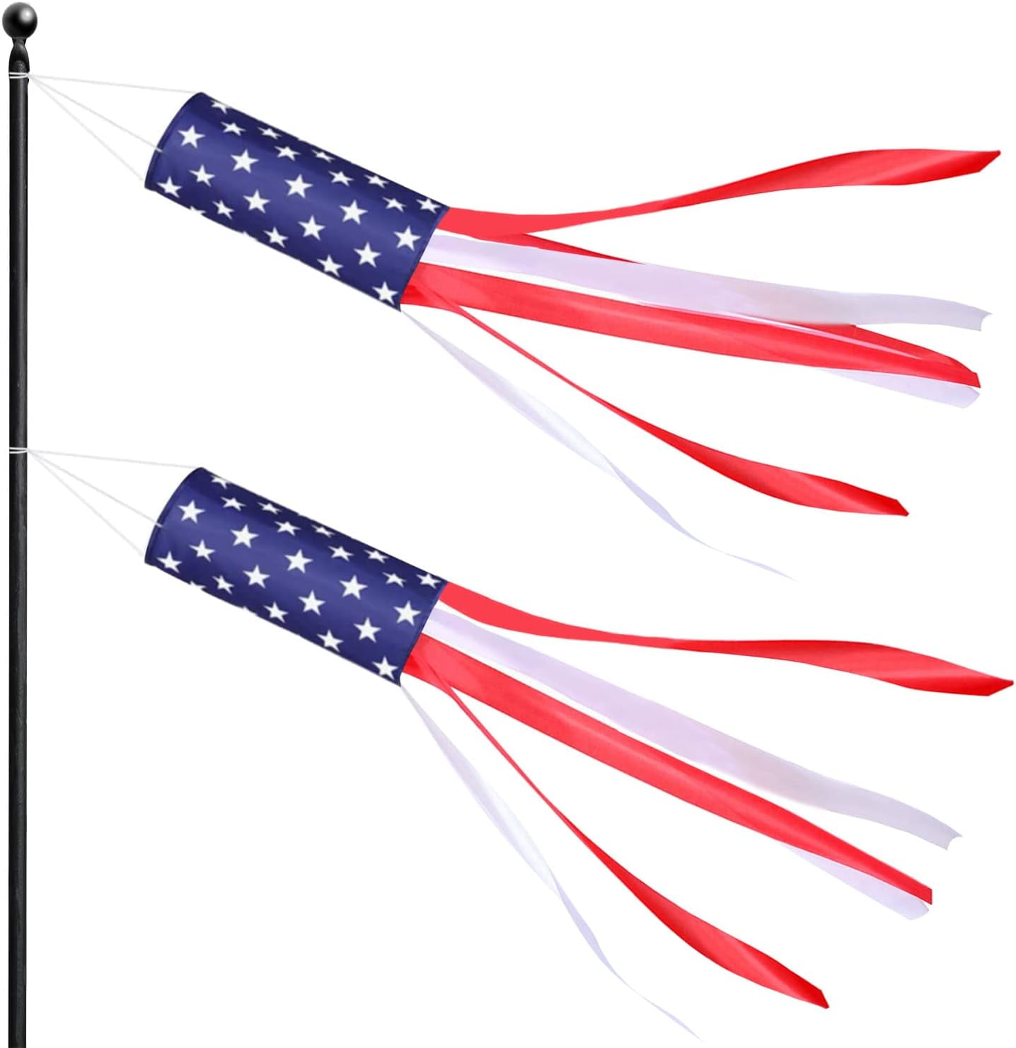 2 Pack 4th of July Windsock American Flag Wind Socks Outdoor Heavy Duty ...